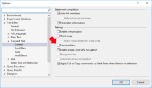 How to Show Line Numbers in SSMS - SQL DBA Blog