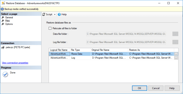 Restoring a Full Database Backup in SQL Server - SQL DBA Blog