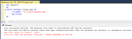Attaching SQL Databases Without Log Files - SQL DBA Blog