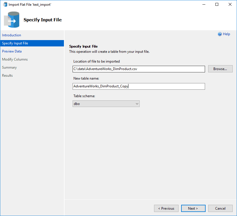 The SSMS Import Flat File Feature Peter Whyte DBA Blog