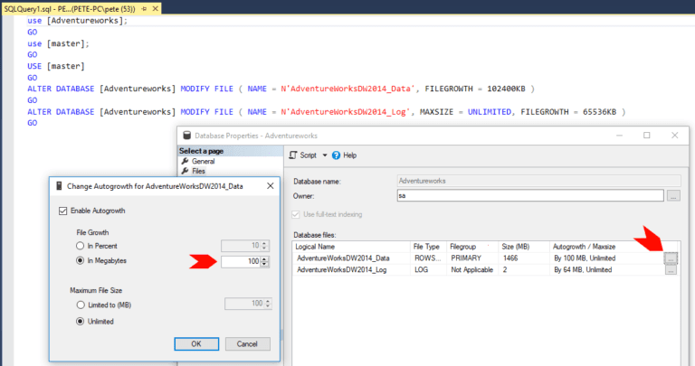 How to Set Database Growth Sizes in SQL Server - SQL DBA Blog