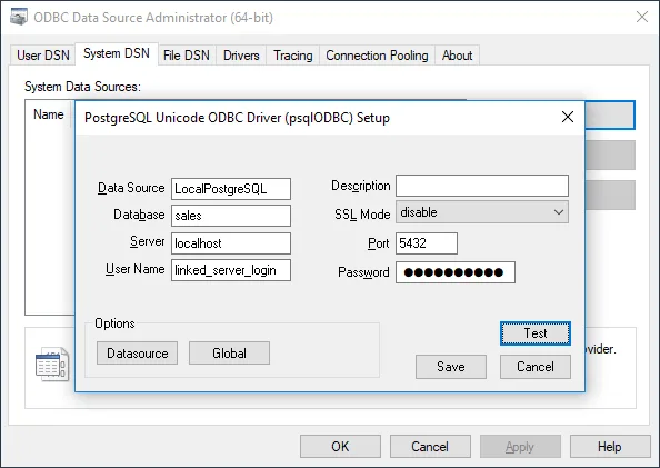 Creating A Linked Server For A Postgresql Database Sql Dba Blog 6261