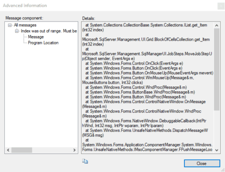 Resolving “Index was out of range” in SSMS - SQL DBA Blog