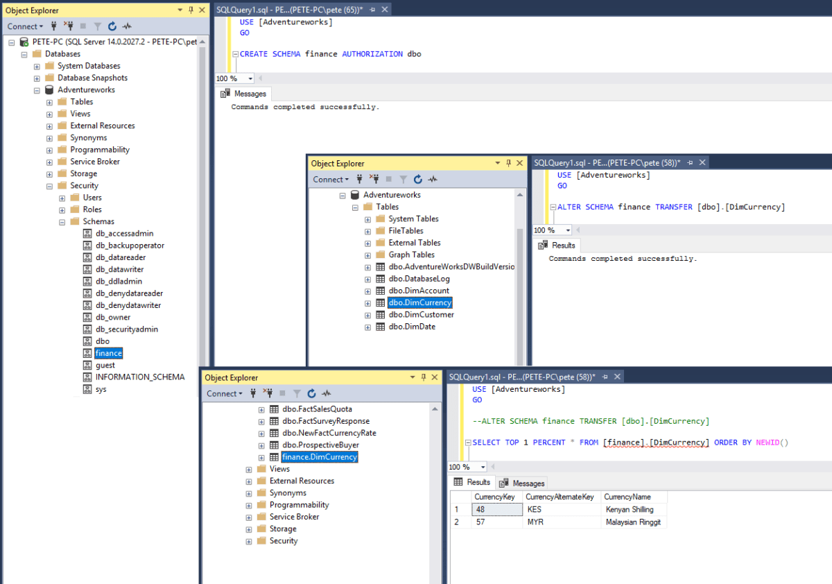 Changing Schemas In SQL Server MSSQL DBA Blog