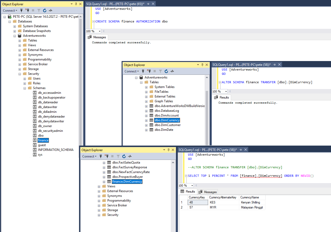 Changing Schemas In SQL Server MSSQL DBA Blog