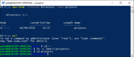 Create a Link Between Local Windows Files and WSL - SQL DBA Blog