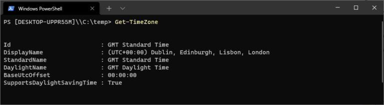 Get TimeZone In PowerShell MSSQL DBA Blog