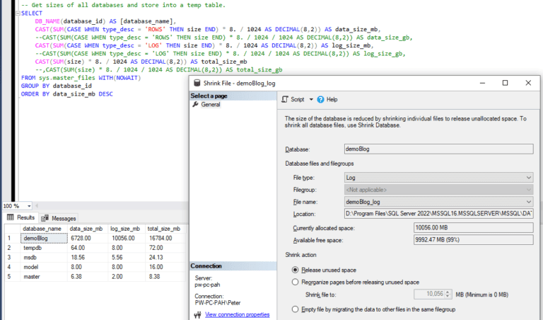 Get All Database Sizes In SQL Server MSSQL DBA Blog