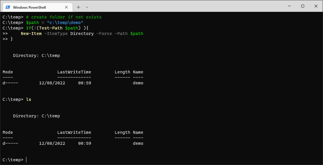 PowerShell Create Folder If Not Exists MSSQL DBA Blog