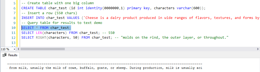 SSMS Maximum Characters Displayed MSSQL DBA Blog