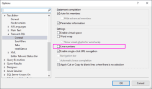 How to Show Line Numbers in SSMS - SQL DBA Blog