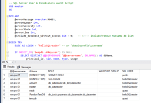 SQL Server User Permissions Audit Script - SQL DBA Blog