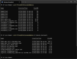 PowerShell Script: List Files with Sizes and Dates - SQL DBA Blog